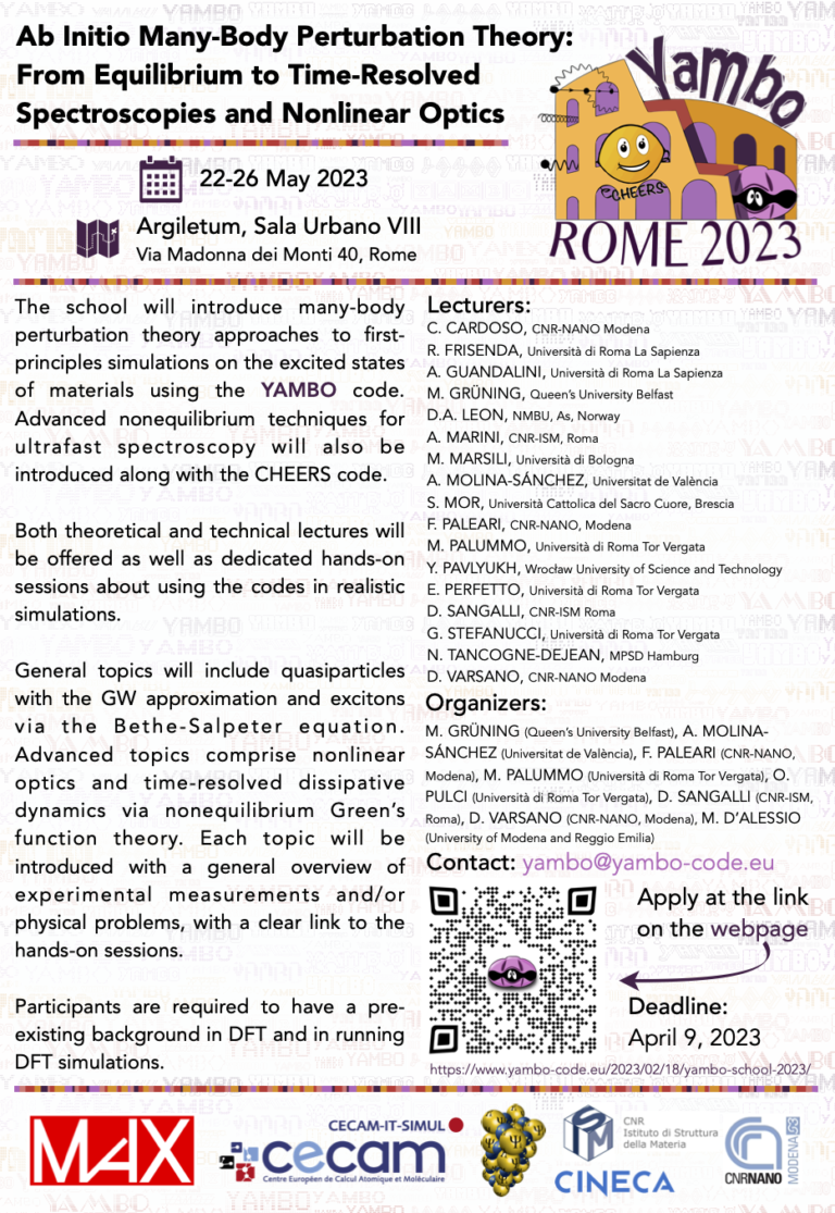 Yambo school – Rome 2023 – YAMBO CODE